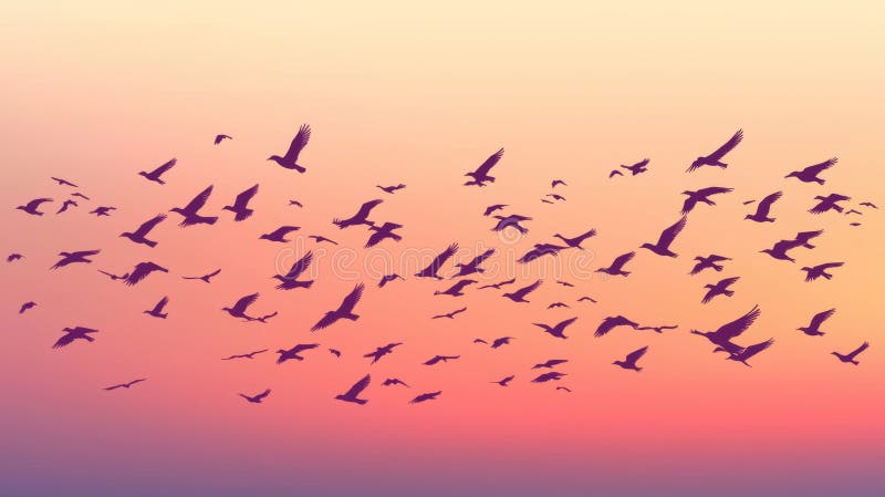 Birds Flying on Sky with Arrow Shape, Business Team Work, Growth ...