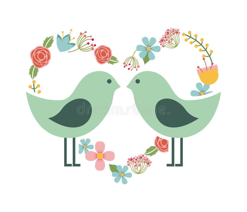 Birds frame design stock illustration. Illustration of heart - 67616111