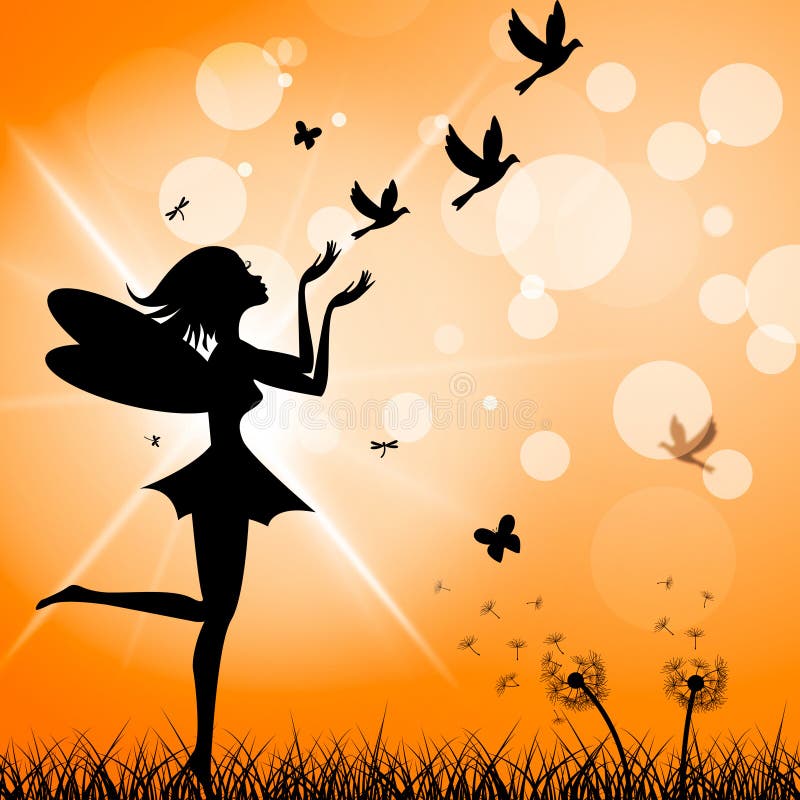 Birds Freedom Represents Get Away and Escaped Stock Illustration ...