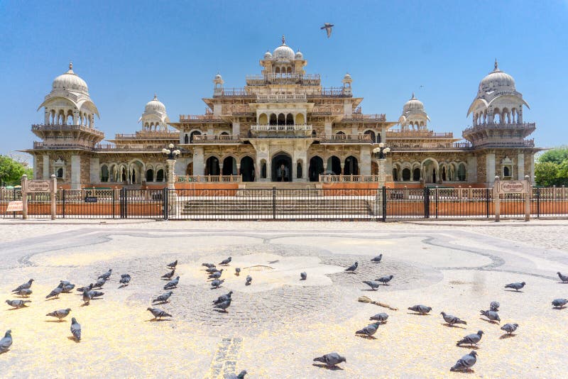 Birds in Front of Albert Hall Museum Stock Image - Image of bird ...