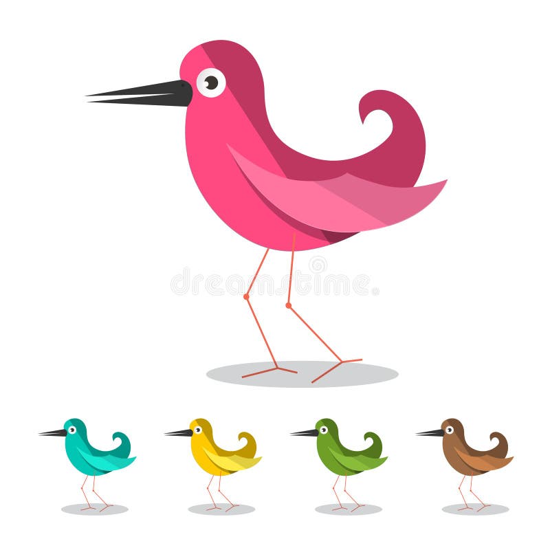 Birds Icons Set. Vector Bird Symbol Isolated Stock Vector ...