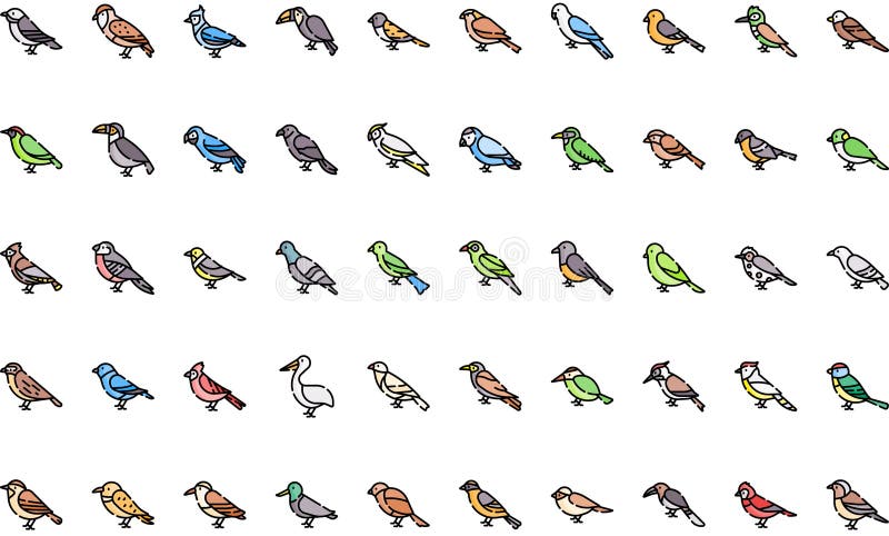 Birds Icons Icons Simple Vector Icon. Illustration Symbol Design ...