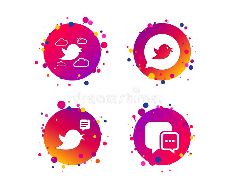 Birds with Social Media Icons Stock Vector - Illustration of device ...