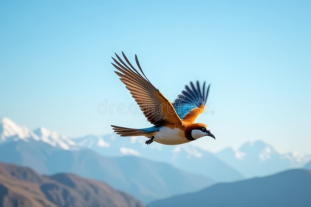 Birds in Motion stock illustration. Illustration of vibrant - 377435538