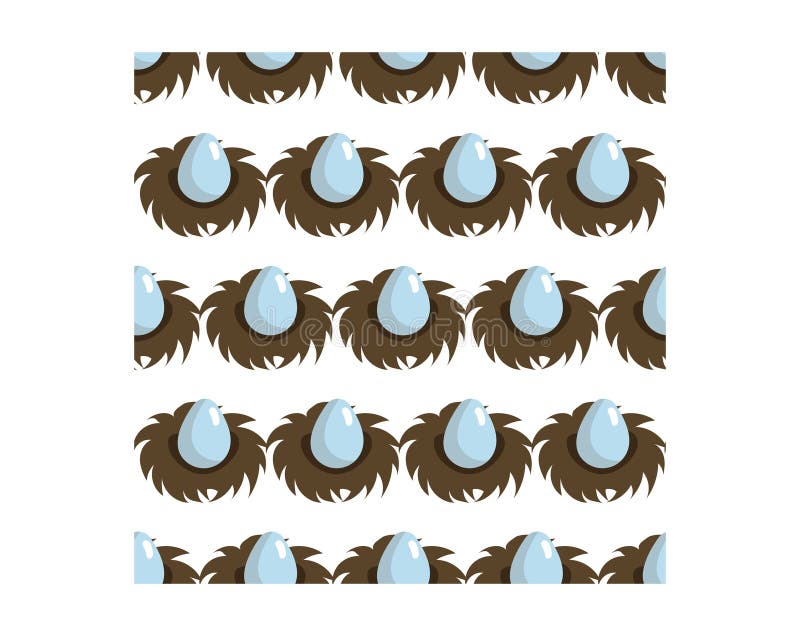 .Birds Nest with Eggs. Simple Seamless Pattern. Stock Vector ...