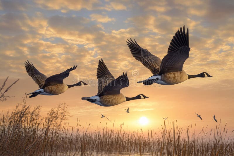 Birds Over Water stock photo. Image of migration, water - 378744672