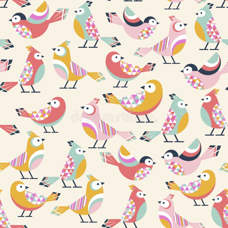 Birds pattern stock vector. Illustration of modern, colorful - 20791801