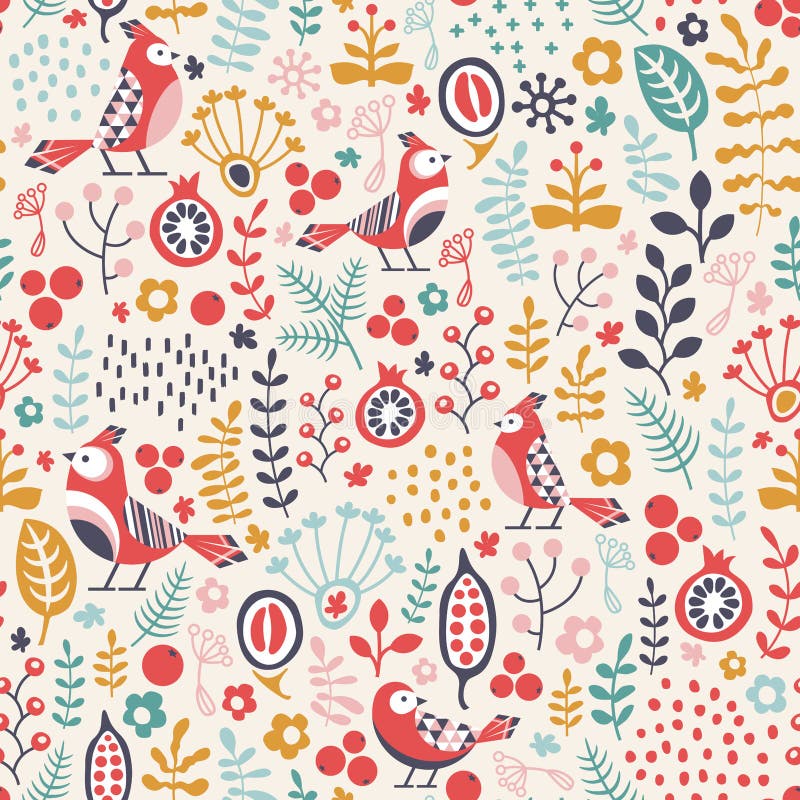 Birds pattern stock vector. Illustration of modern, colorful - 20791801