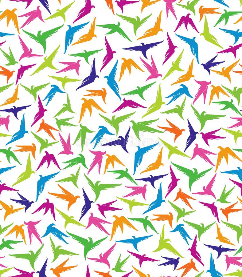 Birds seamless pattern. stock illustration. Illustration of pigeon ...