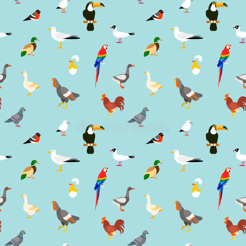 Birds seamless pattern. stock vector. Illustration of paper - 98141518