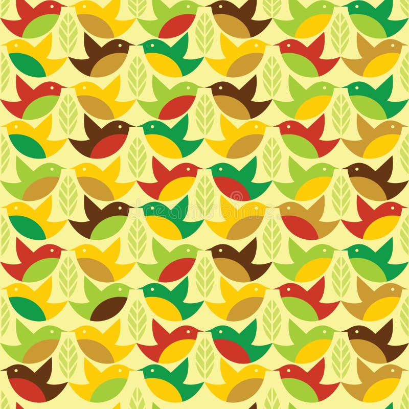 Birds seamless pattern stock vector. Illustration of element - 33524625