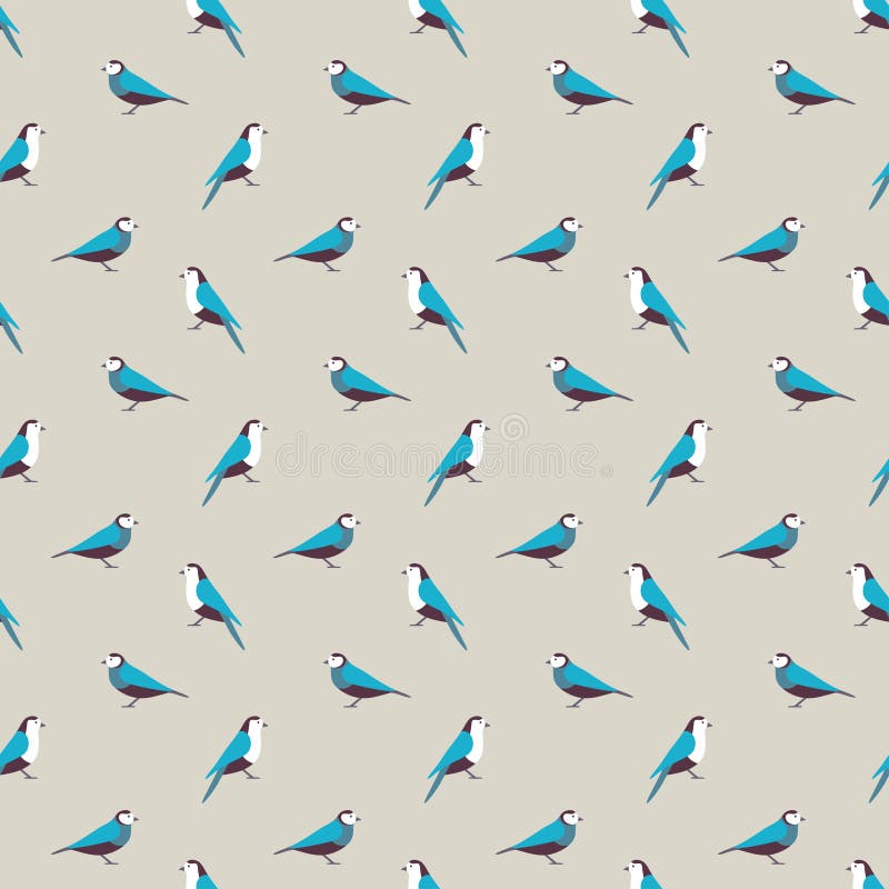 Birds seamless pattern. stock vector. Illustration of pattern - 52964173