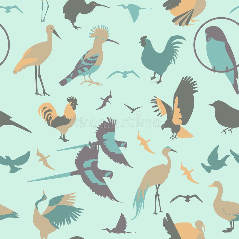 Birds Pattern Seamless Vector Illustration Stock Illustrations – 22,805 ...