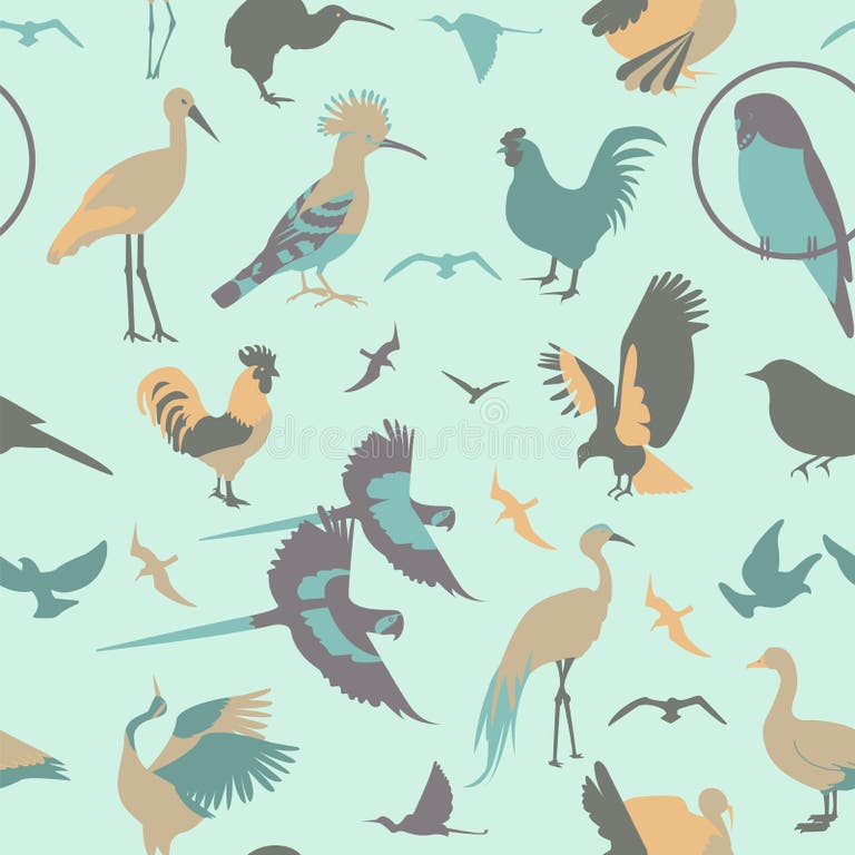 Birds Seamless Stock Illustrations – 41,936 Birds Seamless Stock ...