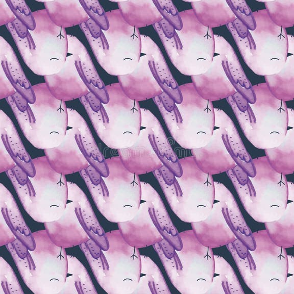 Birds Seamless Repeat Print Pattern Tile Stock Illustration - Illustration of fauna, concept ...