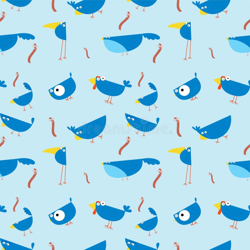 Birds seamless wallpaper stock vector. Illustration of decoration ...