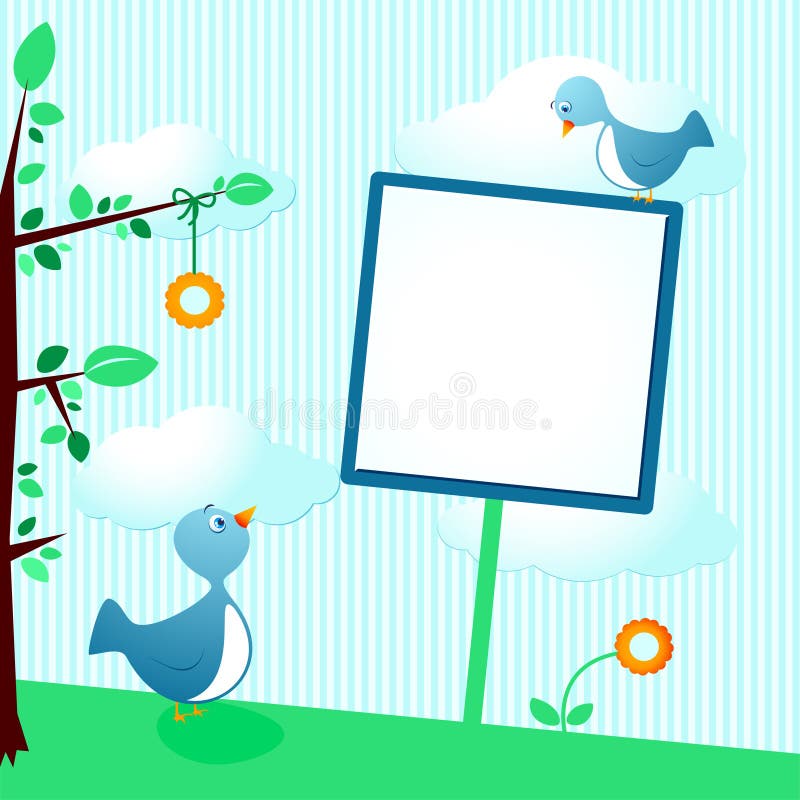 Birds and sign stock vector. Illustration of chart, decorative - 20640164