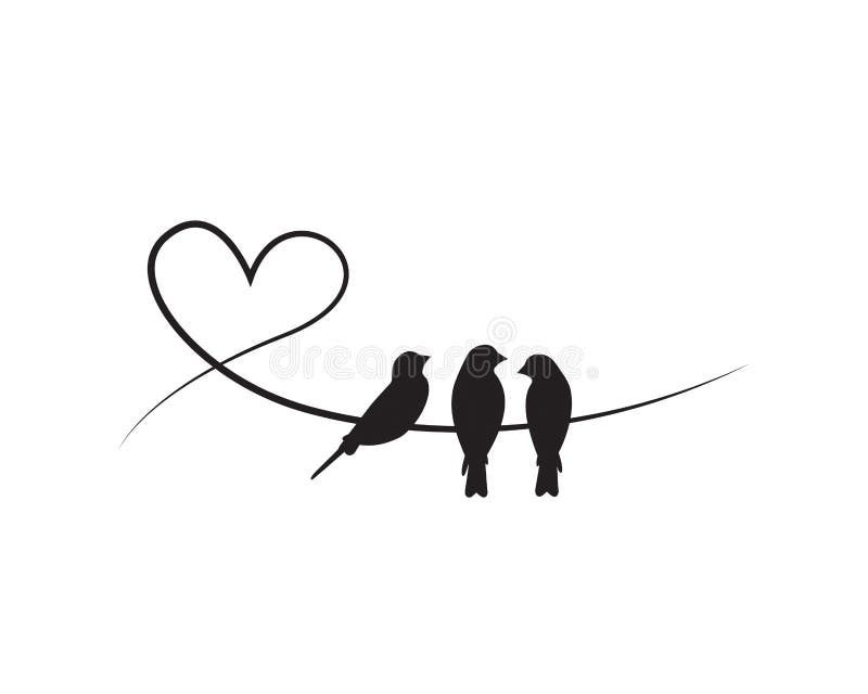 Birds On Wire Silhouette
