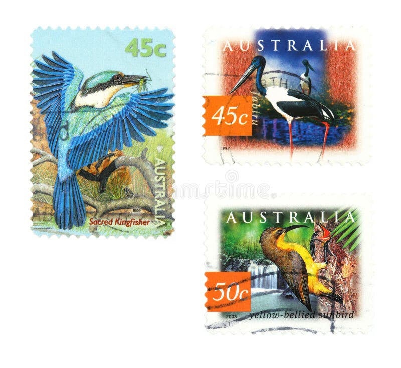 Old Postage Stamps from USA with Two Birds Editorial Photo - Image of ...