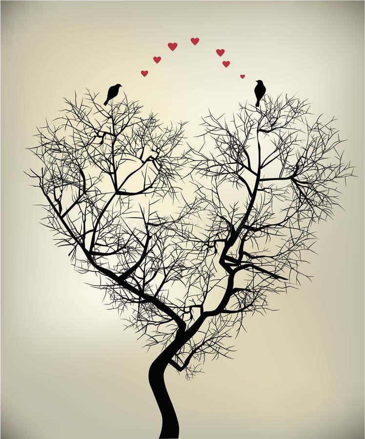 2 birds on tree stock vector. Illustration of couple - 28210550