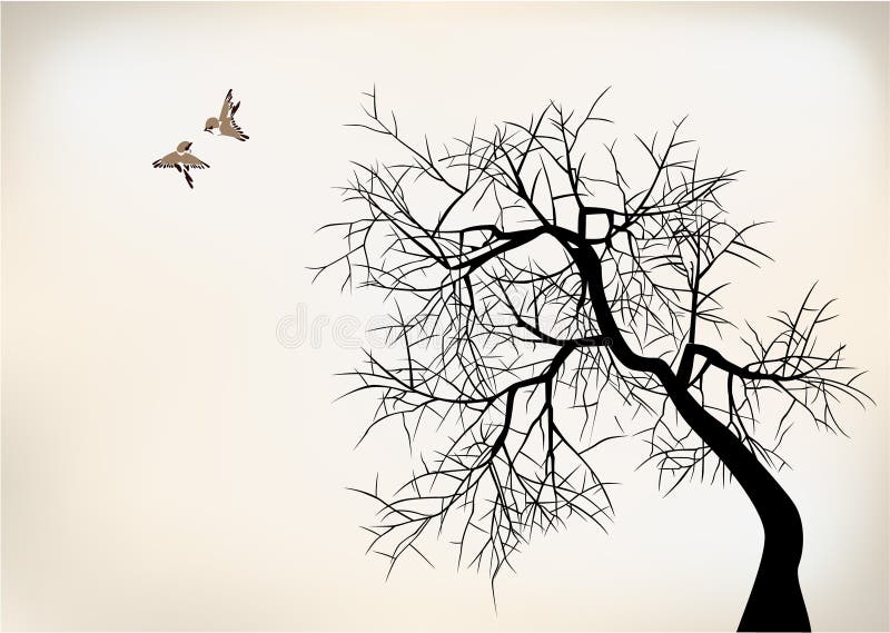 Birds on a tree stock vector. Illustration of spring - 10304832