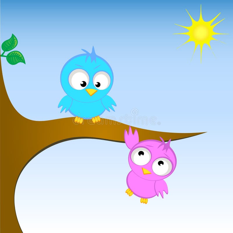 Two Birds Talking Stock Illustrations – 93 Two Birds Talking Stock ...