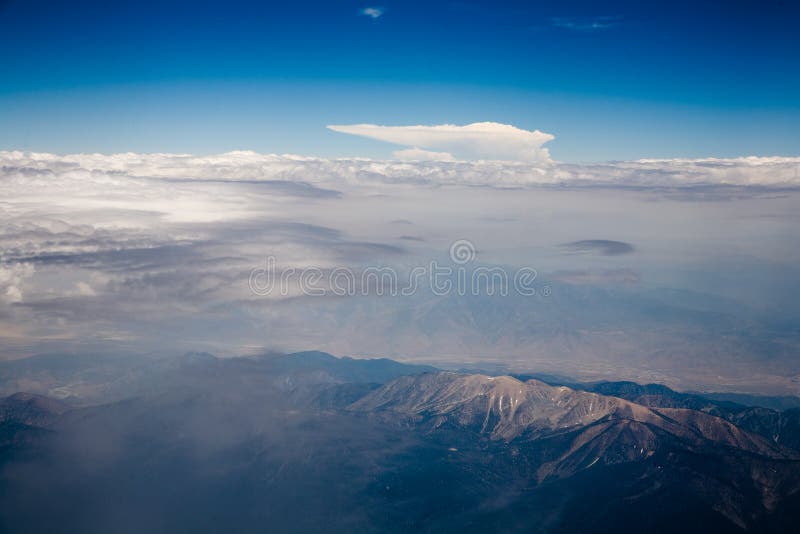 Birds View from the Plane To Wonderful Structured Clouds Like a Stock ...