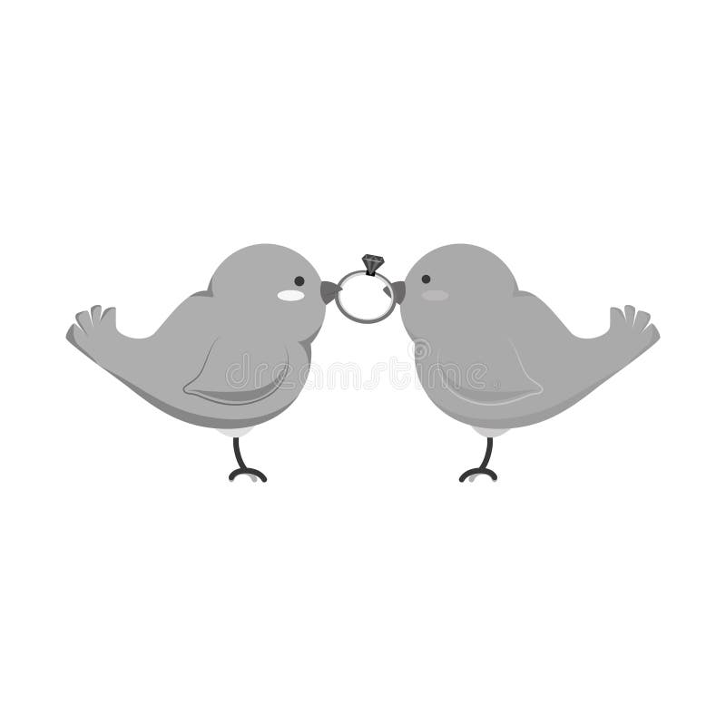 Birds Wedding Card Celebration Stock Vector - Illustration of ...