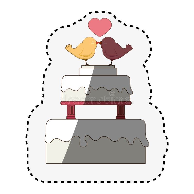 Birds Wedding Card Celebration Stock Vector - Illustration of love ...