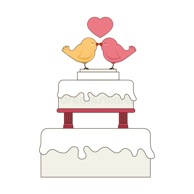 Birds Wedding Card Celebration Stock Vector - Illustration of bird ...