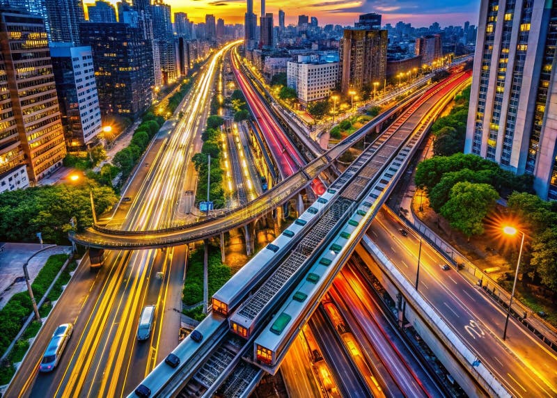 A BirdsEye View of the Citys Thriving Transportation Network Exploring ...