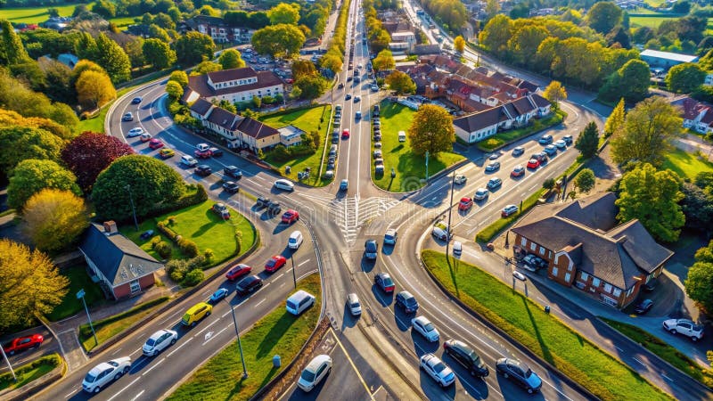 A BirdsEye View of a Dynamic British Intersection Navigating the Flow ...