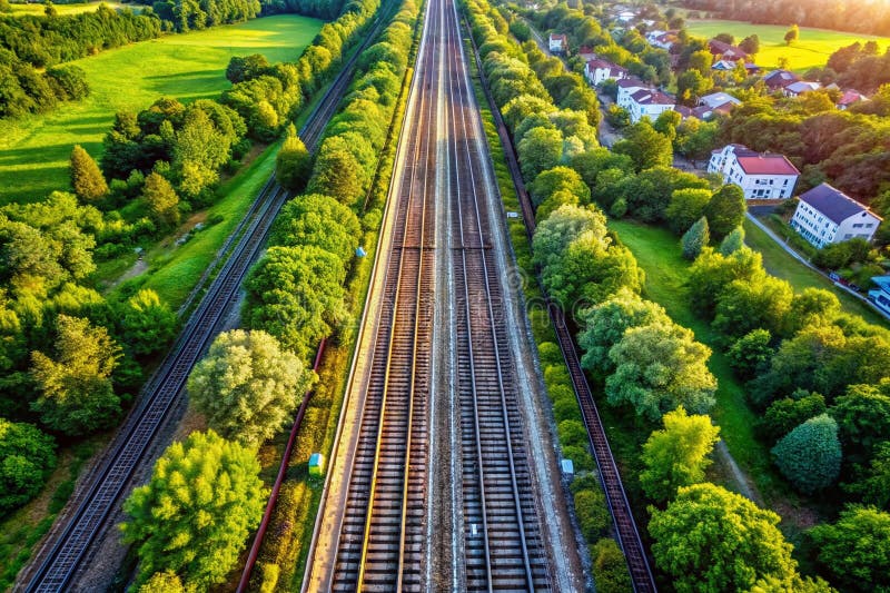 A BirdsEye View of a Railway Network Exploring the Complex Intertwined Patterns of Tracks Lush ...