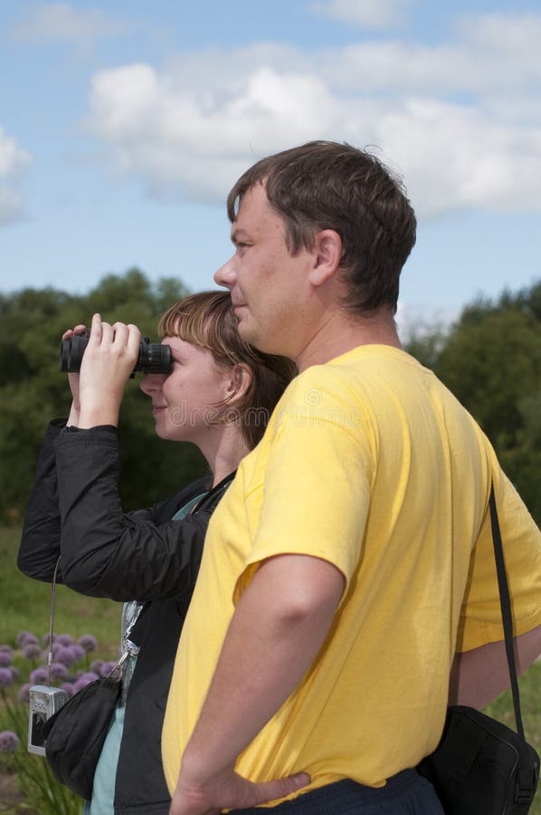 Birdwatcher stock image. Image of male, animal, binos - 16200265