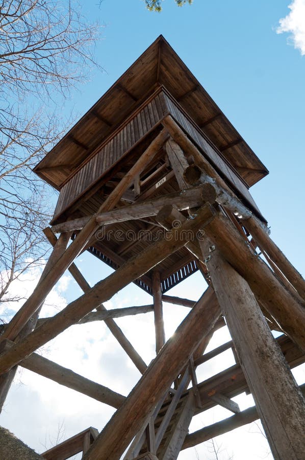 Birdwatching tower stock image. Image of conservation - 29998835