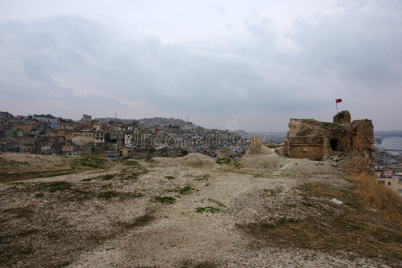 Birecik Castle stock photo. Image of fortification, monument - 348325610