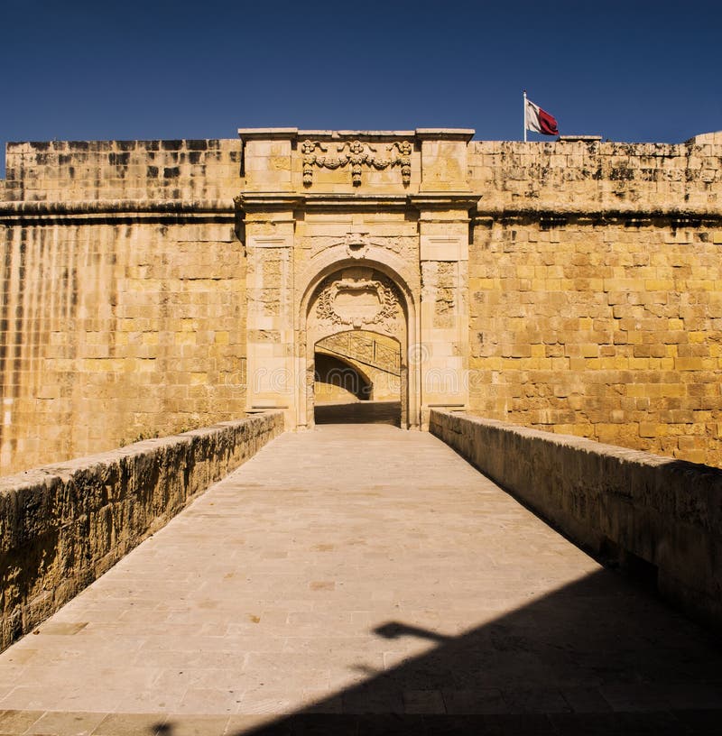 Birgu Advanced Gate stock photo. Image of medieval, birgu - 102544040