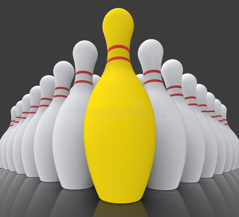 Vision Bowling Birilli Che Mostrano Il Raggiungimento Illustrazione di ...