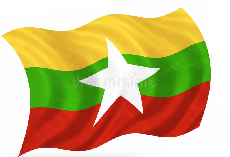 Birma stock illustration. Illustration of flag, birma - 211436941