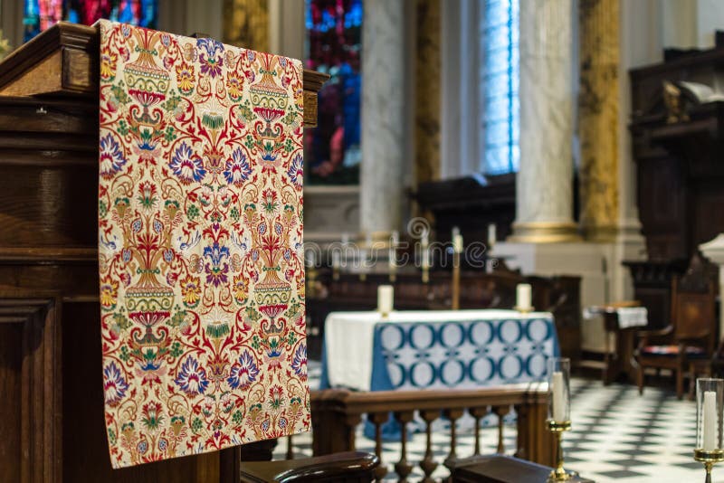 Birmingham Cathedral Embroidered Pulpit Cloth Editorial Photo - Image ...