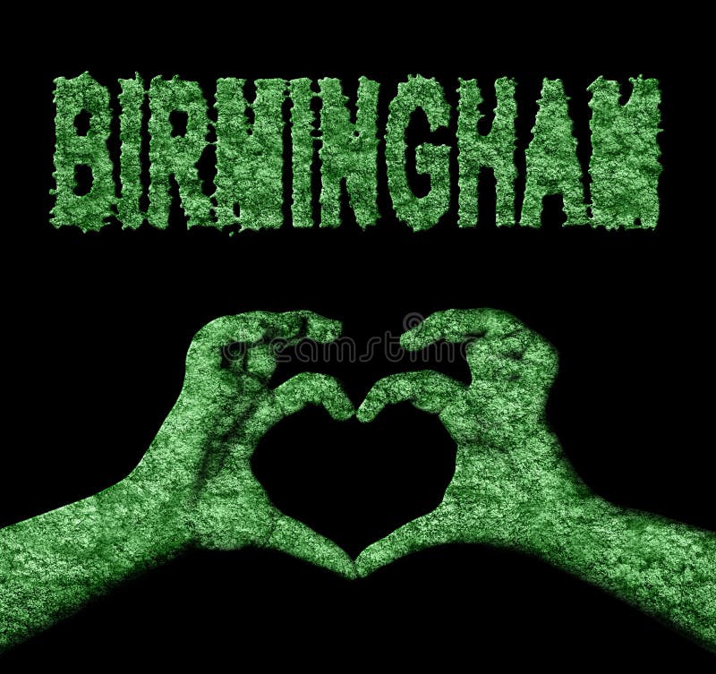 Birmingham Heart Hands Nature Stock Illustration - Illustration of ...