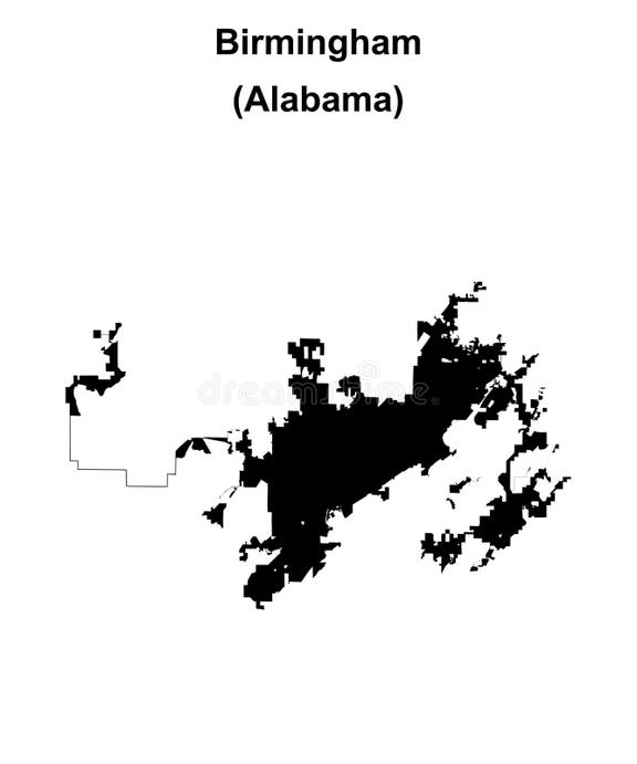 Birmingham outline map stock vector. Illustration of cartography ...
