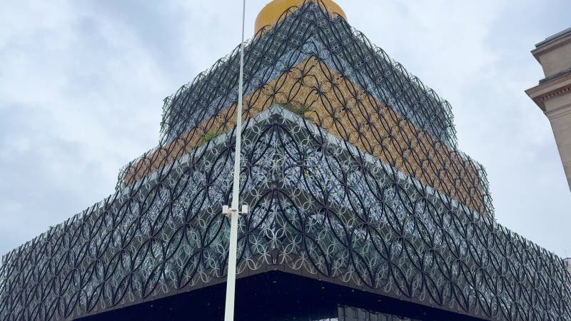 BIRMINGHAM, UK - MAY 23, 2024 - Library of Birmingham Reflecting Cloudy ...