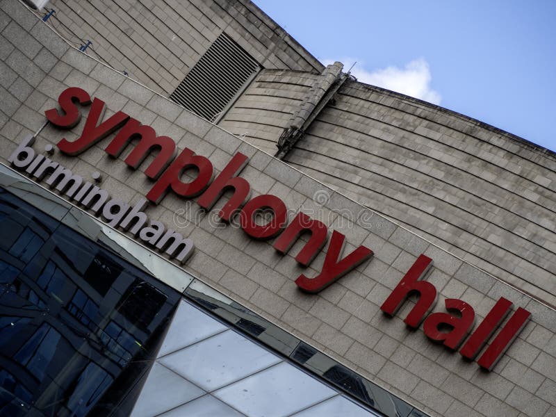 BIRMINGHAM, UK - MAY 28, 2019: Sign for Birmingham Symphony Hall in ...