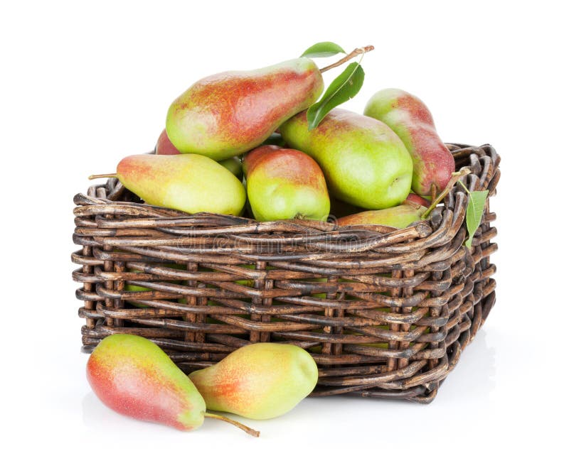 Birnen im Korb stockbild. Bild von birnen, birne, korb - 19217509