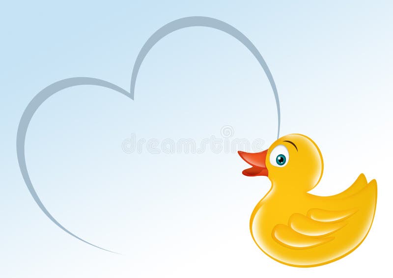 Birth Announcement Card for Baby Boy with Duck Stock Illustration ...