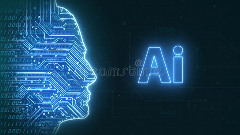 Birth of Artificial Intelligence. Motion Graphic Animation. Futuristic ...