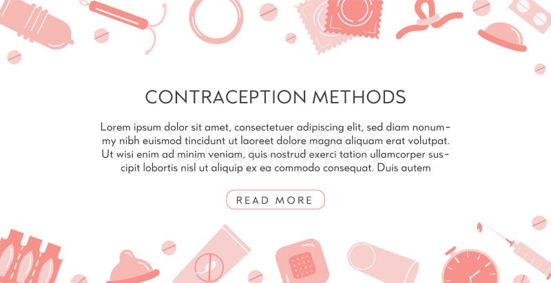 Birth Control Methods Infographic Medical Placard Set Of Contraception