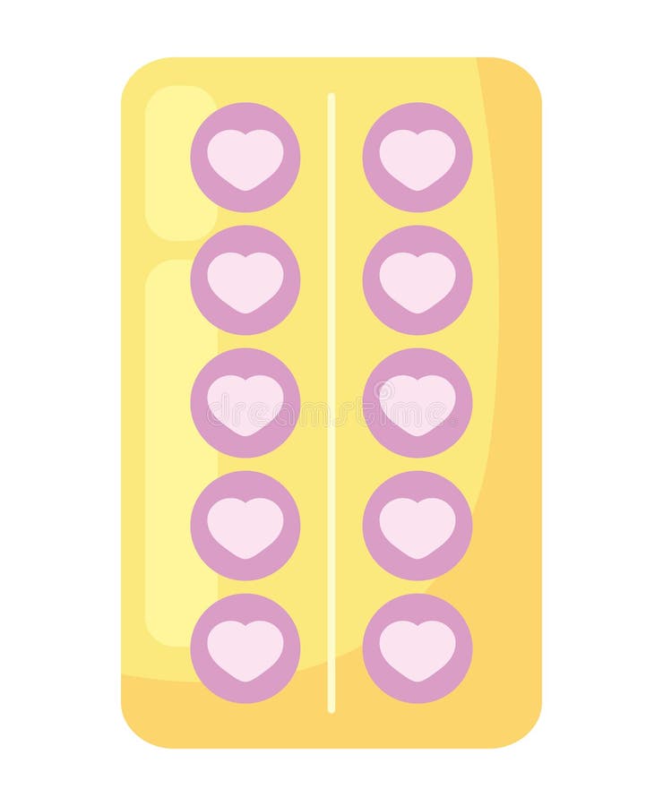 Birth Control Pills Planning Icon Stock Vector - Illustration of ...