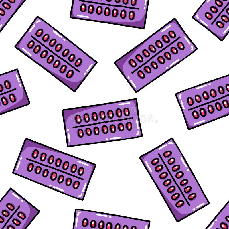Birth Control Pills Doodle Icon, Vector Illustration Stock Illustration ...
